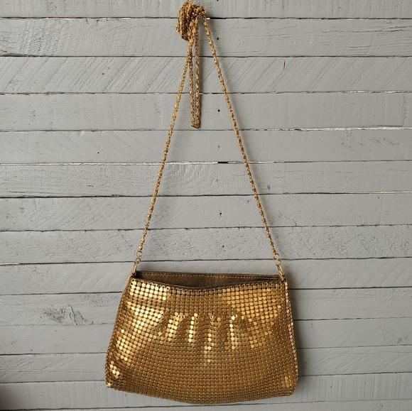 Bags | Vintage Gold Mesh Crossbody Purse Chain Strap | Poshmark
